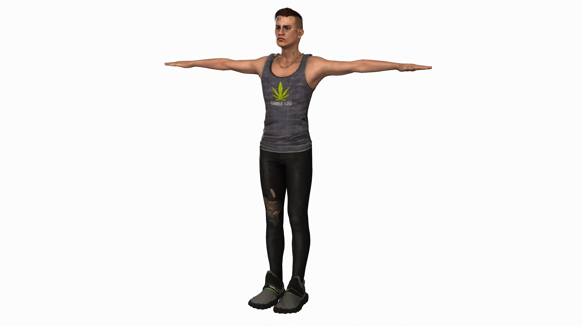 3D Gangsta Trap Mafia Hip Hop Jonkie Character Rigged Blendshapes ...