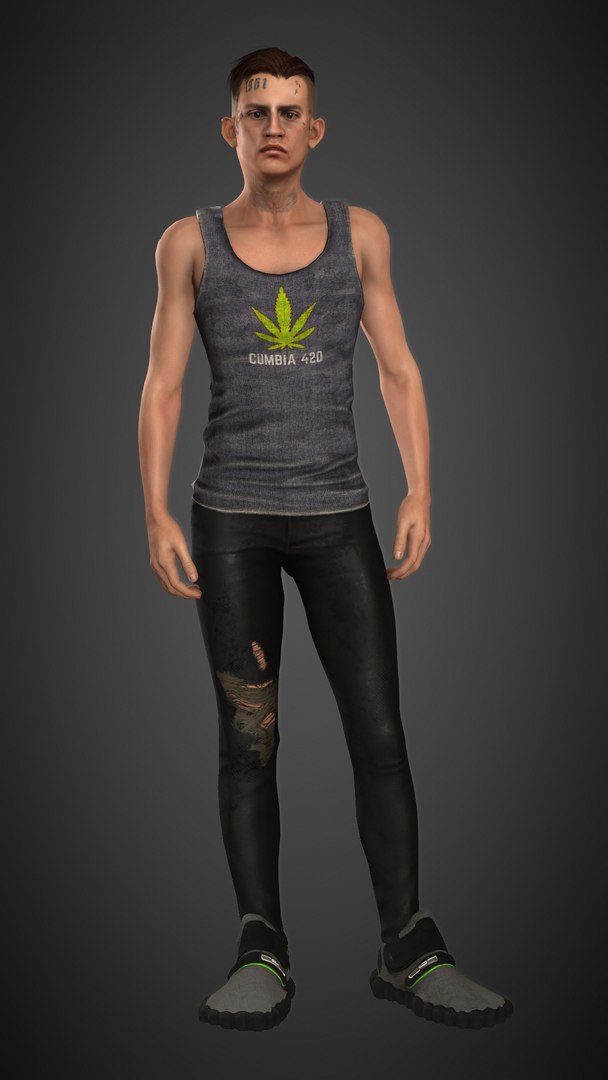 3D Gangsta Trap Mafia Hip Hop Jonkie Character Rigged Blendshapes ...