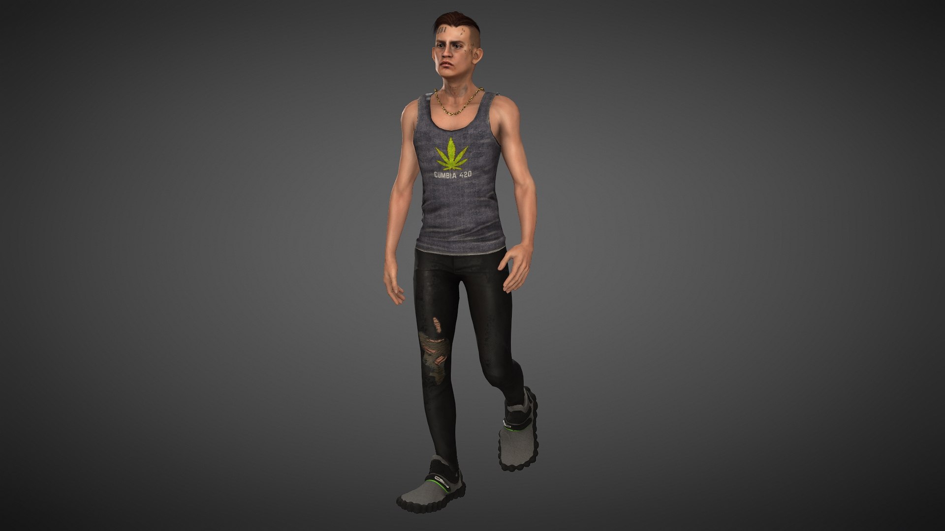 3D Gangsta Trap Mafia Hip Hop Jonkie Character Rigged Blendshapes ...