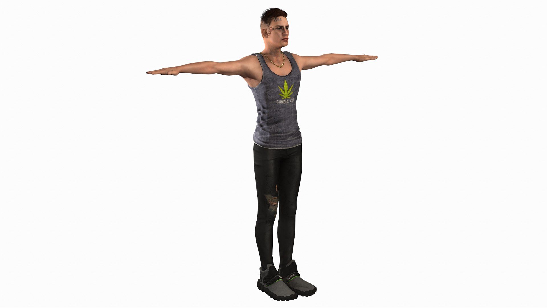 3D Gangsta Trap Mafia Hip Hop Jonkie Character Rigged Blendshapes ...