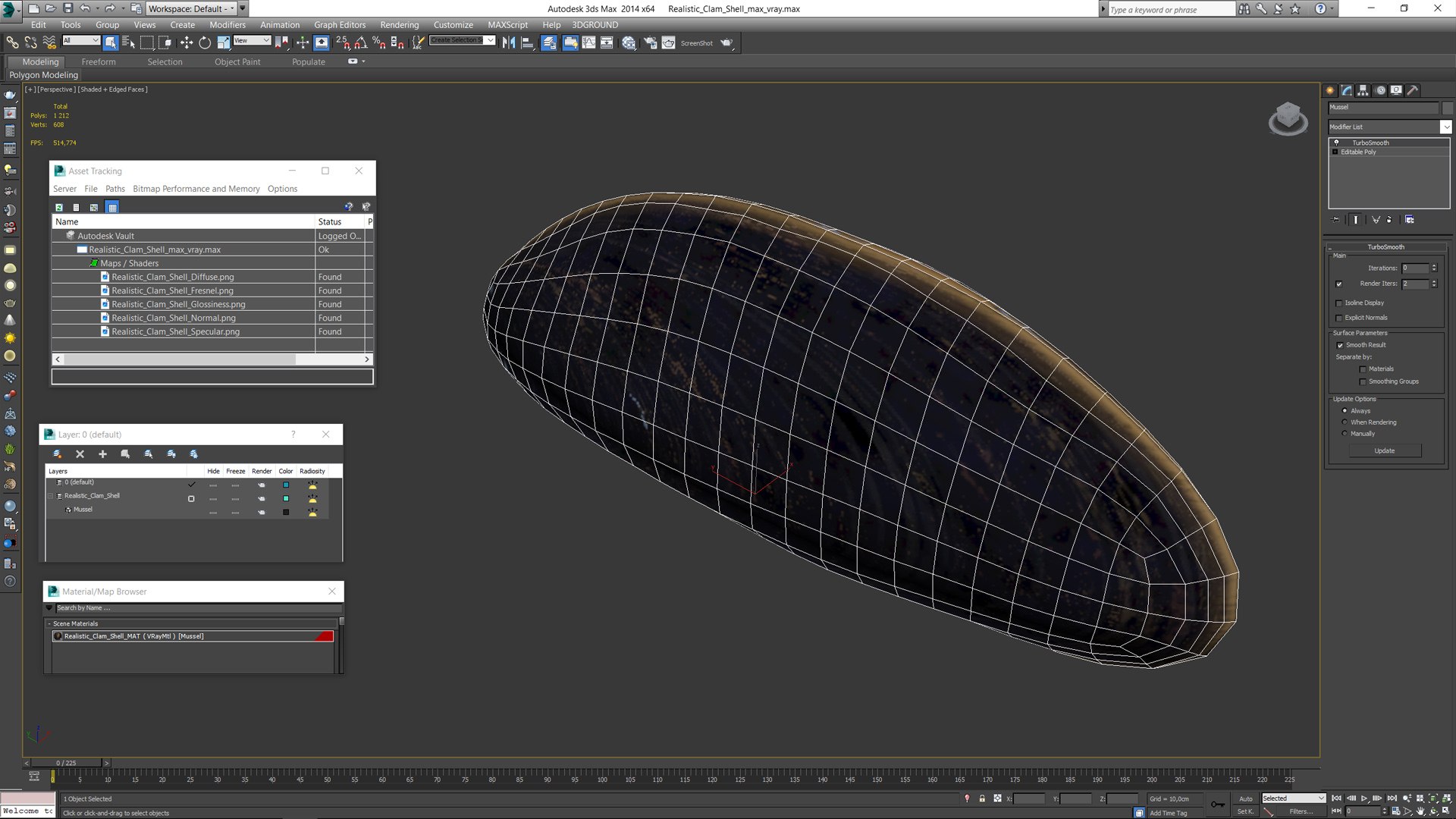 3D Realistic Clam Shell - TurboSquid 2227904