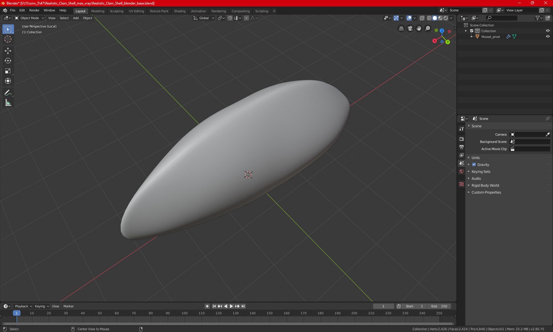 3D Realistic Clam Shell - TurboSquid 2227904