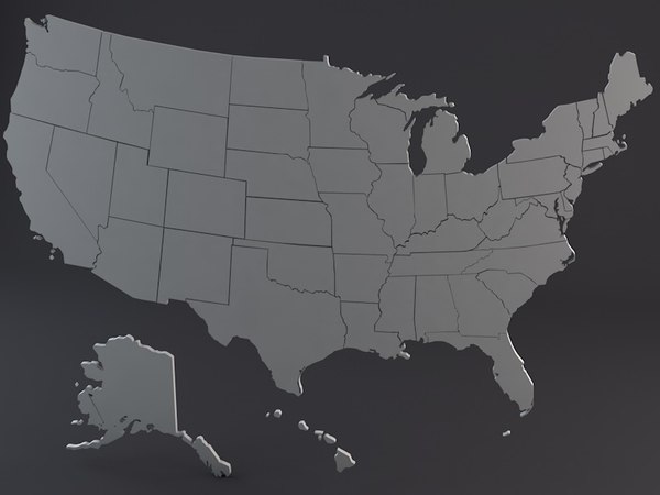 United States Map 3D Models for Download | TurboSquid