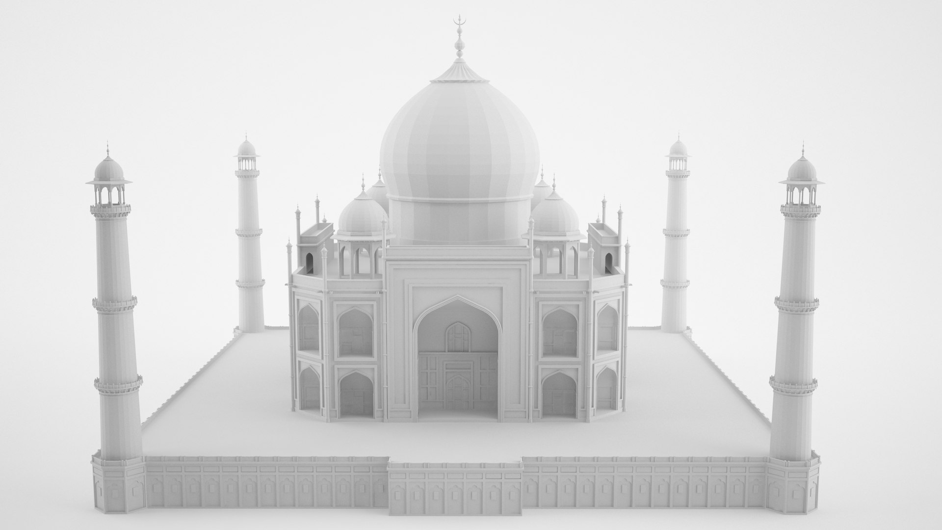 3D model Taj Mahal - India - TurboSquid 2111428