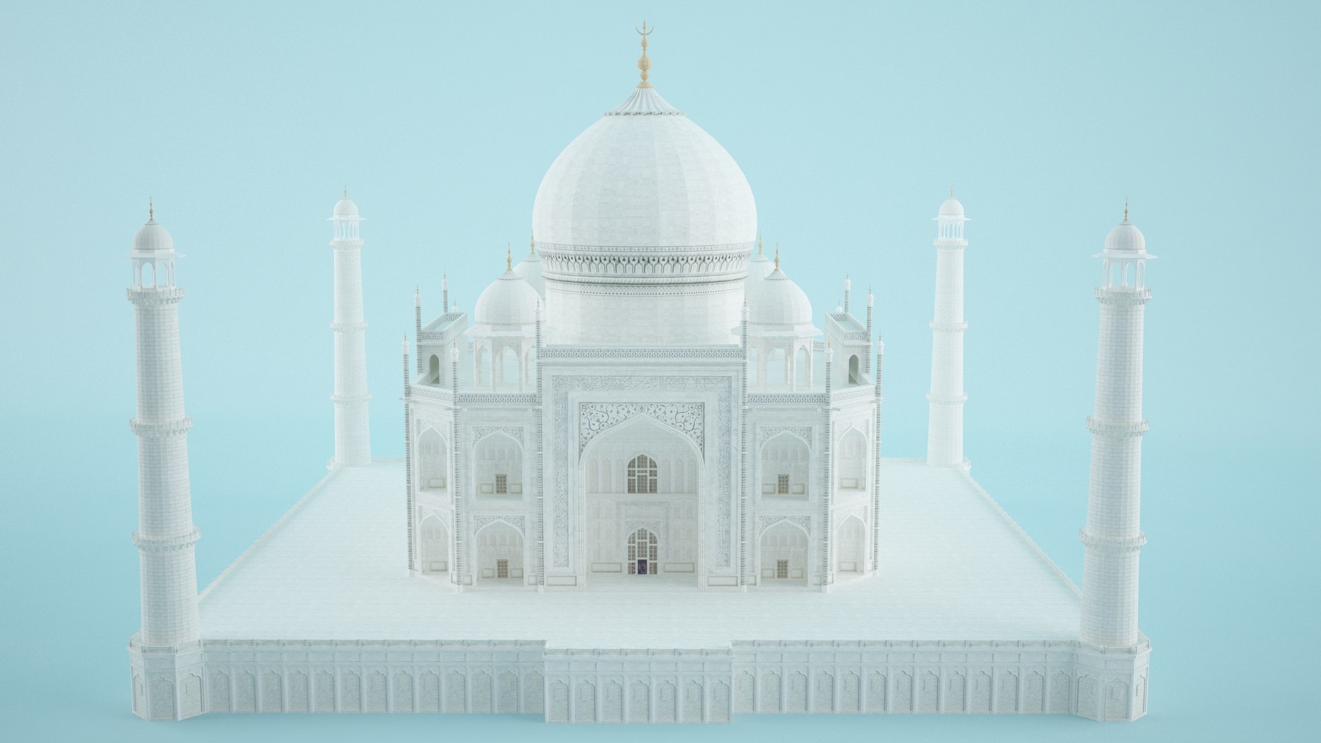 3D model Taj Mahal - India - TurboSquid 2111428