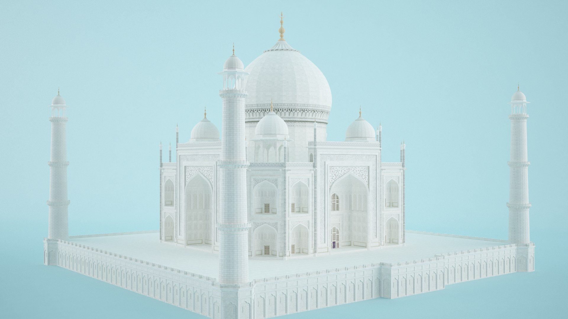 3D model Taj Mahal - India - TurboSquid 2111428