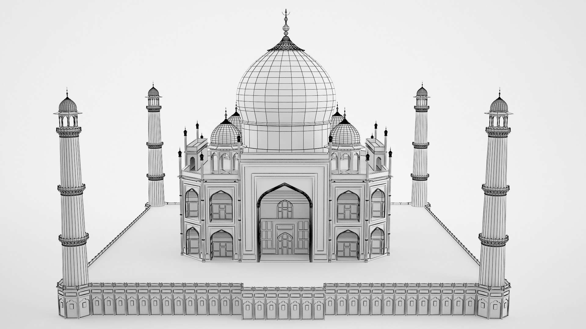 3D model Taj Mahal - India - TurboSquid 2111428