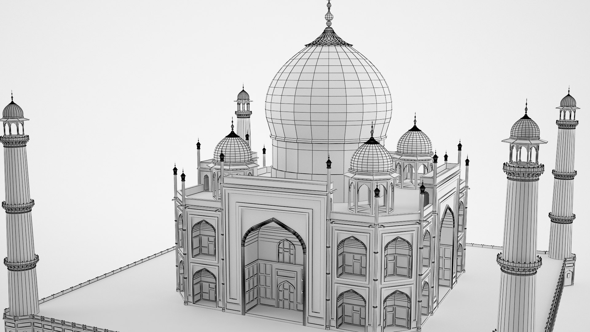 3D model Taj Mahal - India - TurboSquid 2111428
