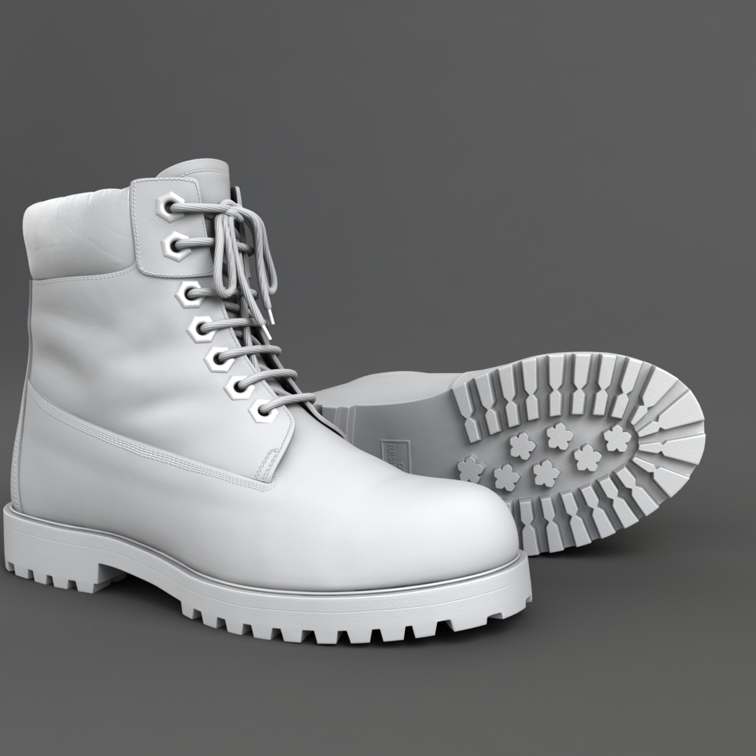Realistic Boots 3d Model