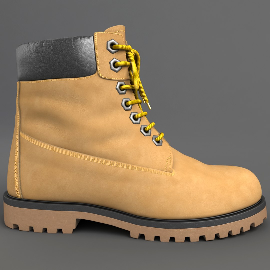 Realistic Boots 3d Model
