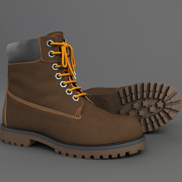 realistic boots 3d model