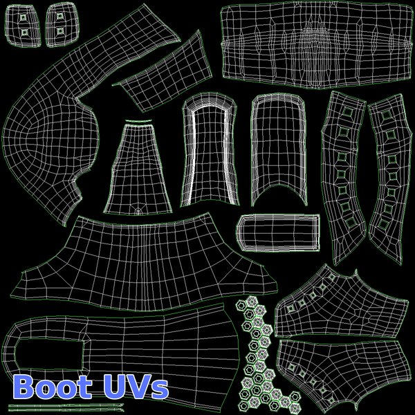 realistic boots 3d model