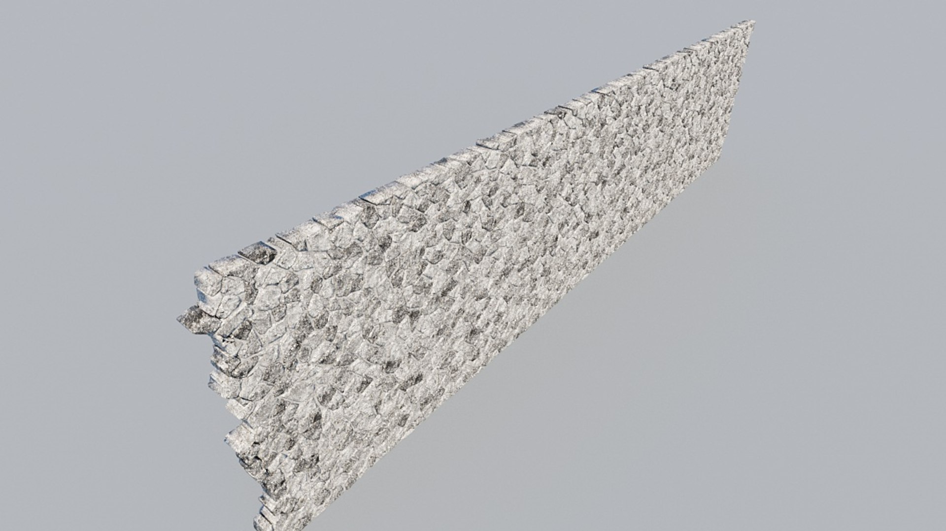 3D Model Natural Grey Granite Stone Wall - TurboSquid 1419202