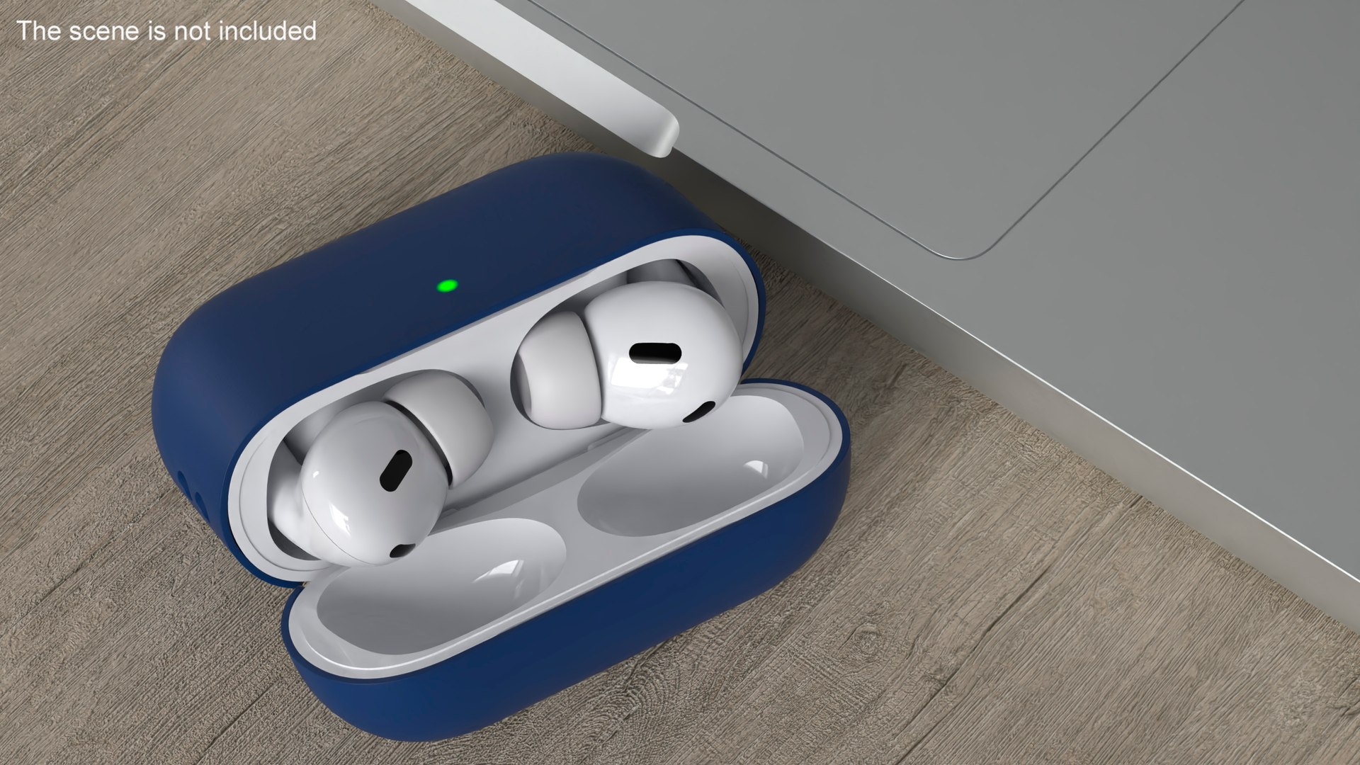 Apple AirPods Pro 2 USB-C With Silicone Case Blue 3D - TurboSquid 2188926