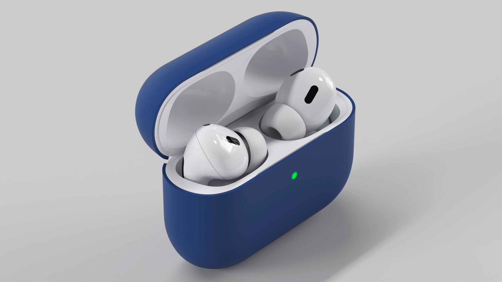 Apple AirPods Pro 2 USB-C With Silicone Case Blue 3D - TurboSquid 2188926