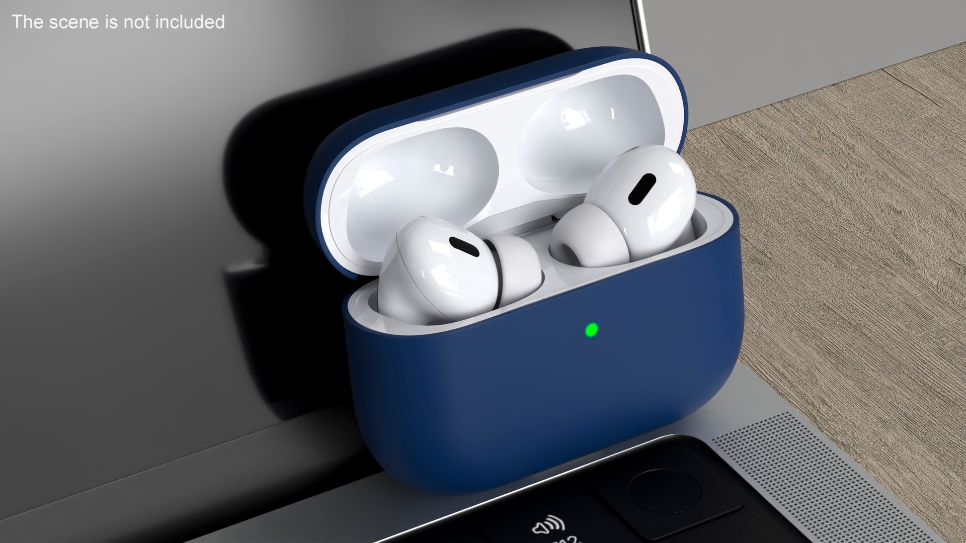 Apple AirPods Pro 2 USB-C With Silicone Case Blue 3D - TurboSquid 2188926