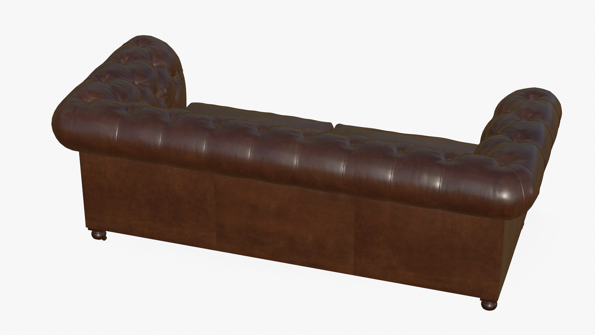 3D Chesterfield Leather Sofa model - TurboSquid 1868314