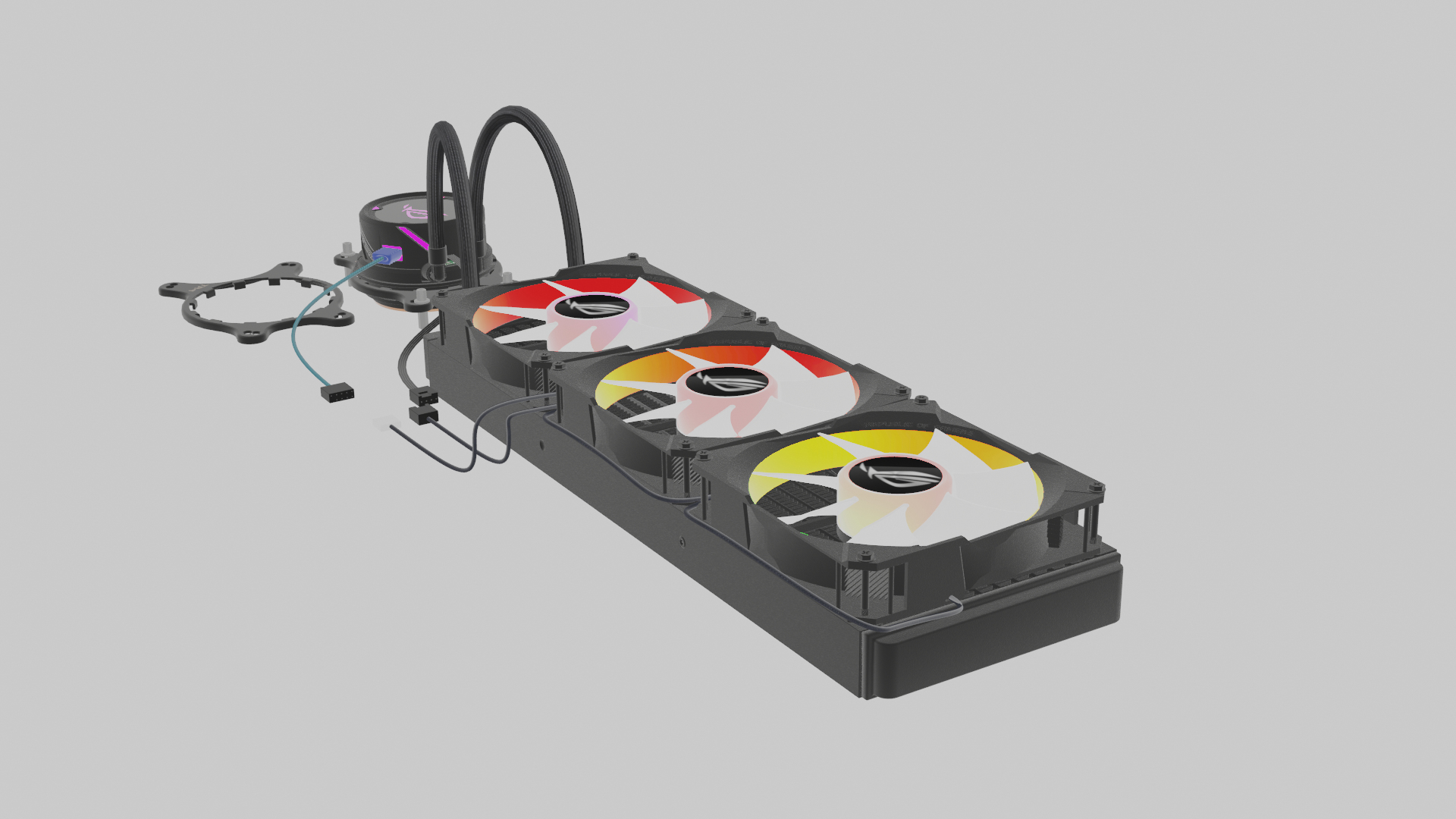 Pc cpu liquid cooler 3D - TurboSquid 1973422
