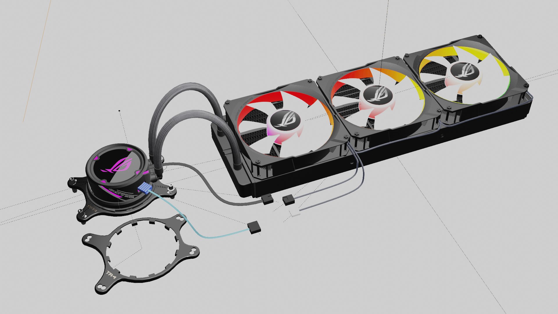 Pc Cpu Liquid Cooler 3D - TurboSquid 1973422