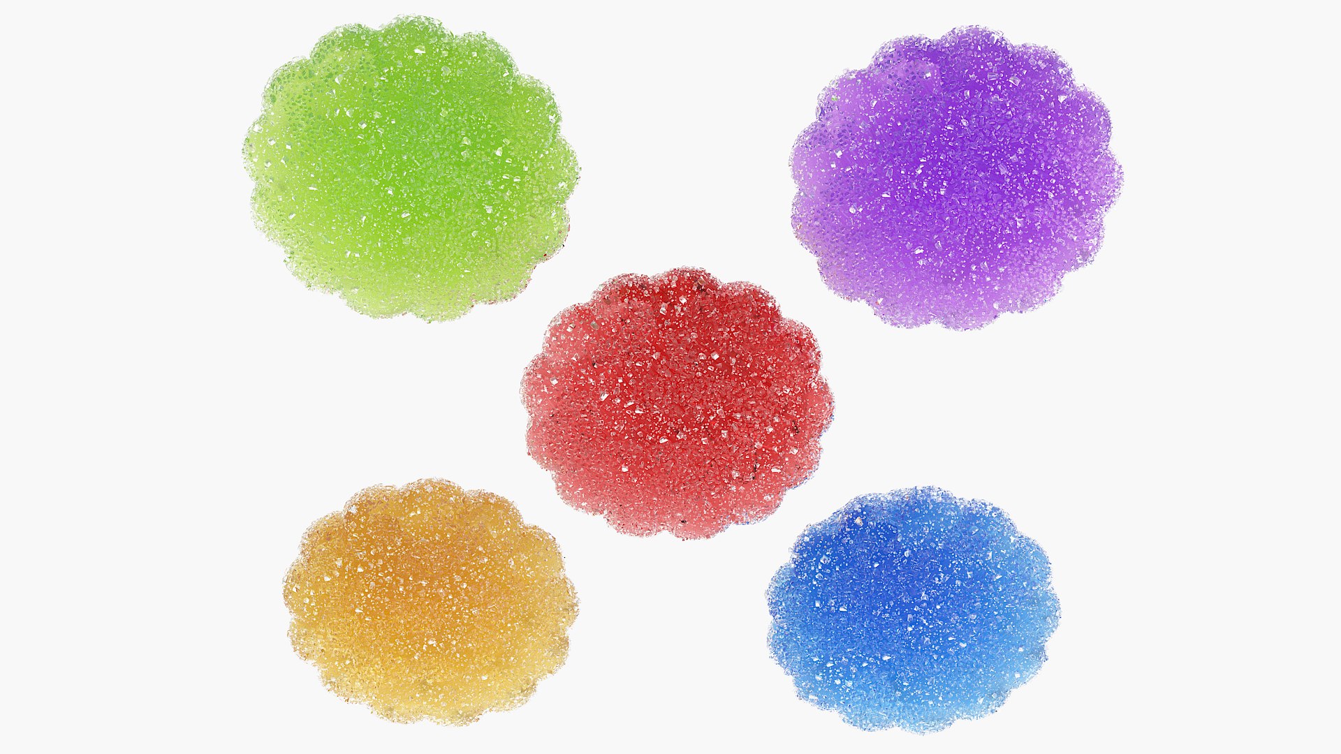 Sugar Raspberry Gumdrops 3D Model - TurboSquid 1819807