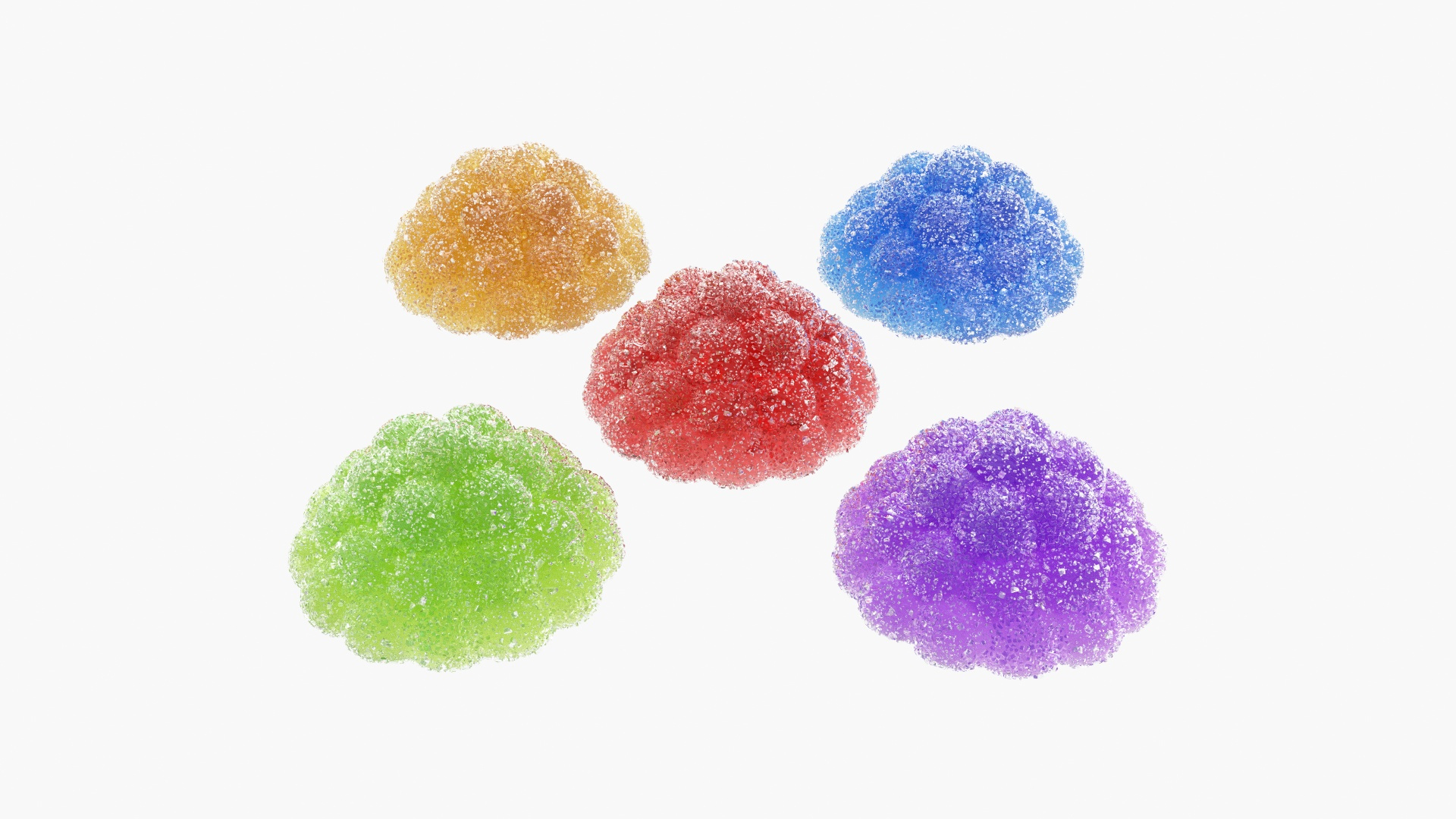 Sugar Raspberry Gumdrops 3D Model - TurboSquid 1819807