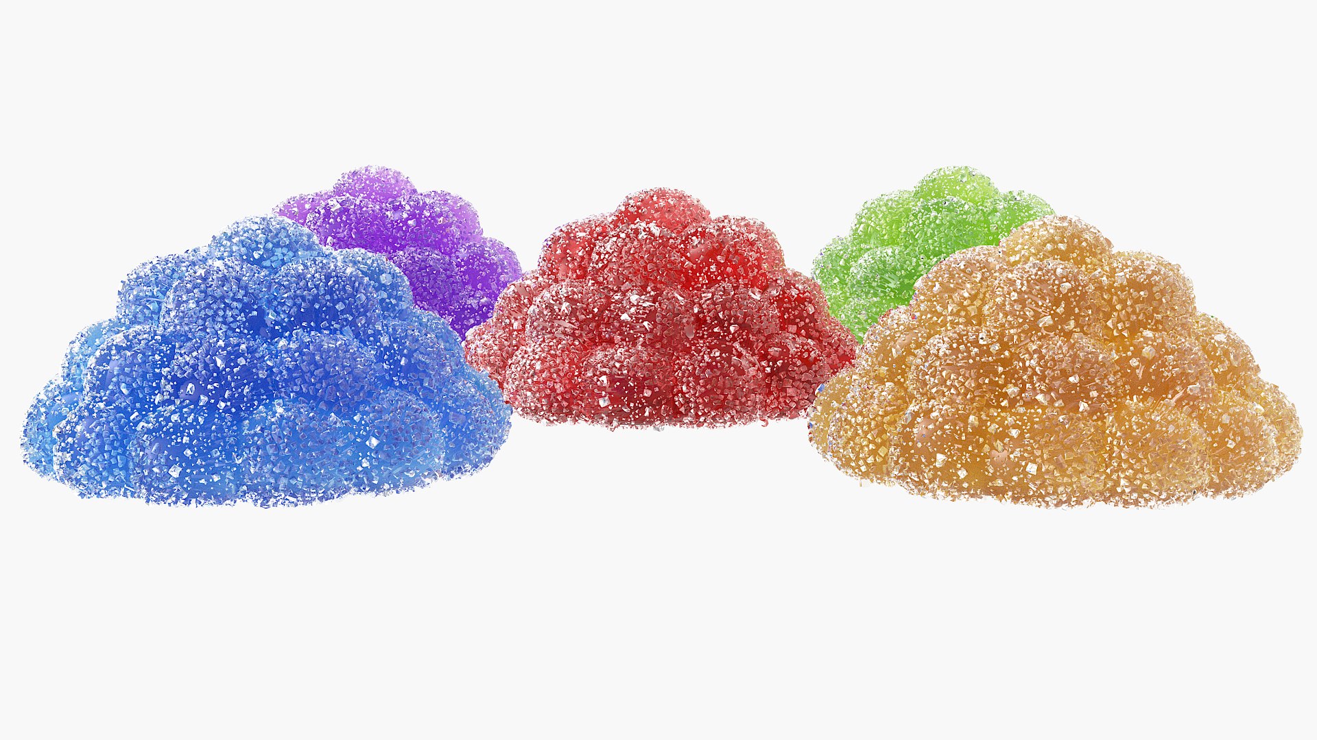 Sugar Raspberry Gumdrops 3D Model - TurboSquid 1819807
