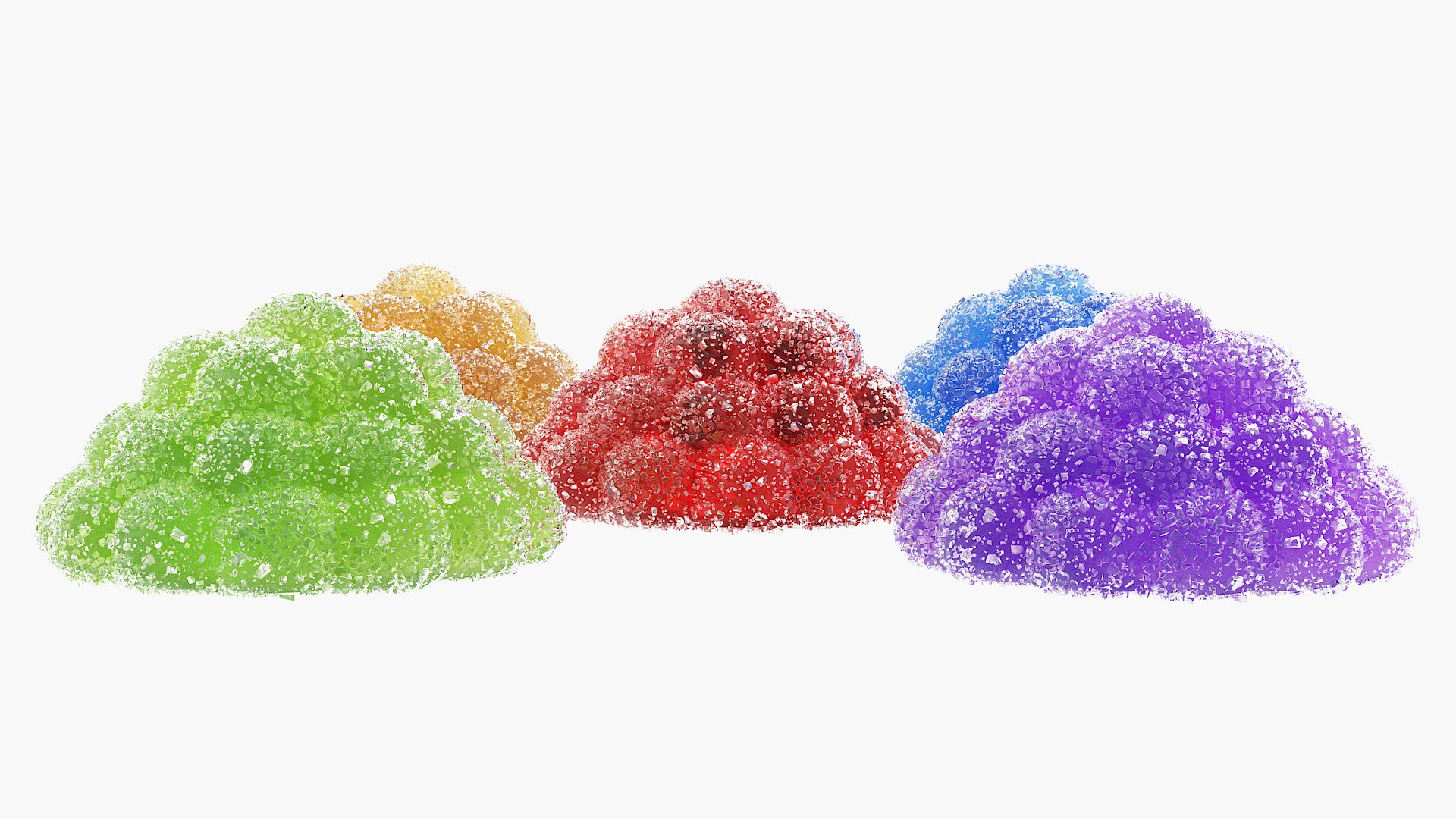 Sugar Raspberry Gumdrops 3D Model - TurboSquid 1819807