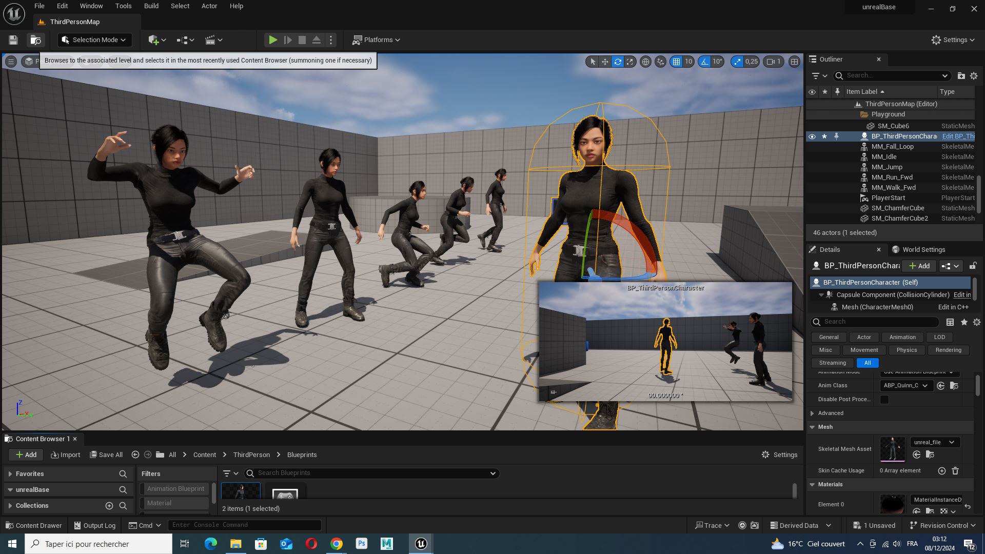 Modern Female 3D Character In Black Outfit Model - TurboSquid 2328582