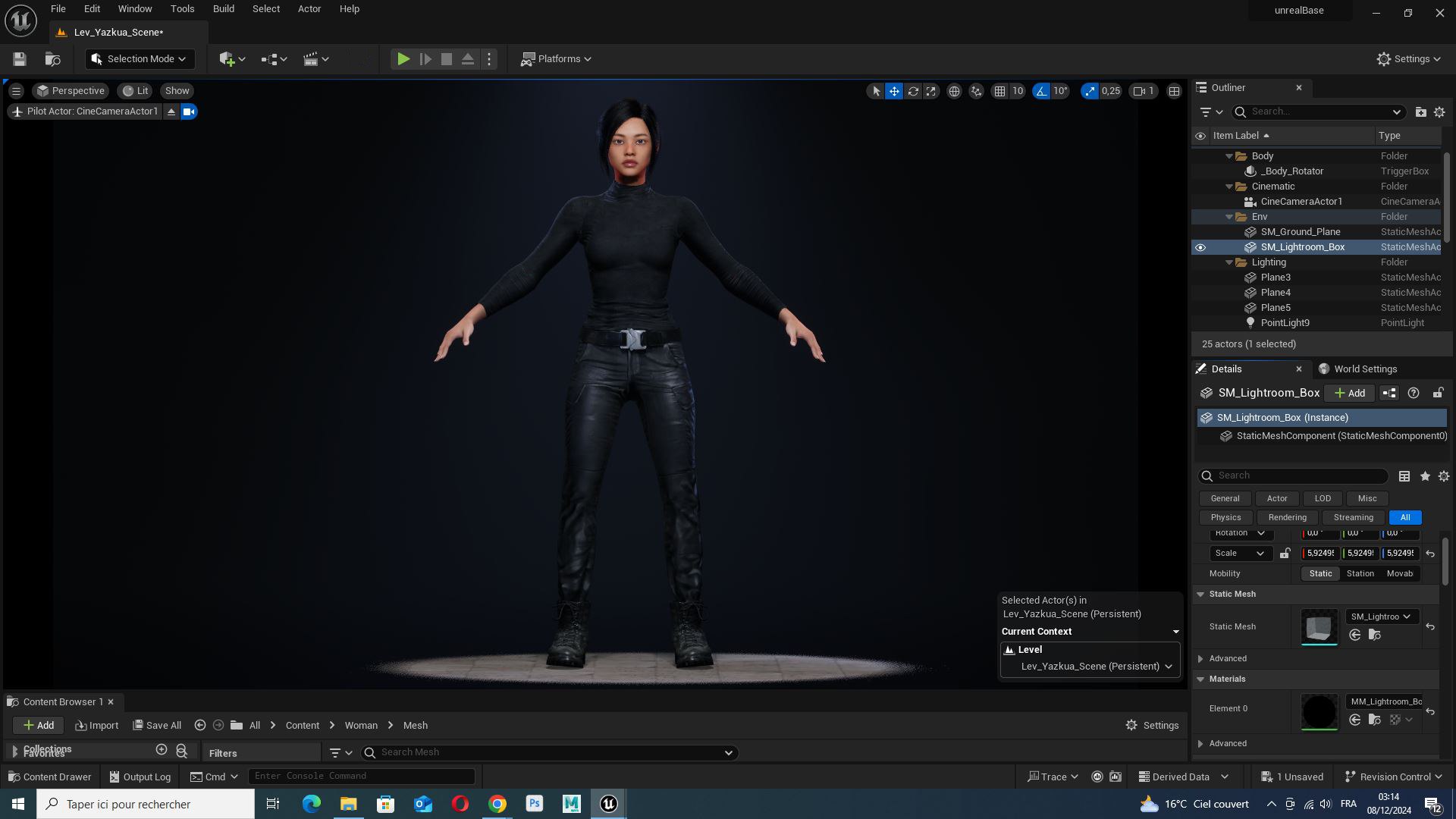 Modern Female 3D Character In Black Outfit Model - TurboSquid 2328582