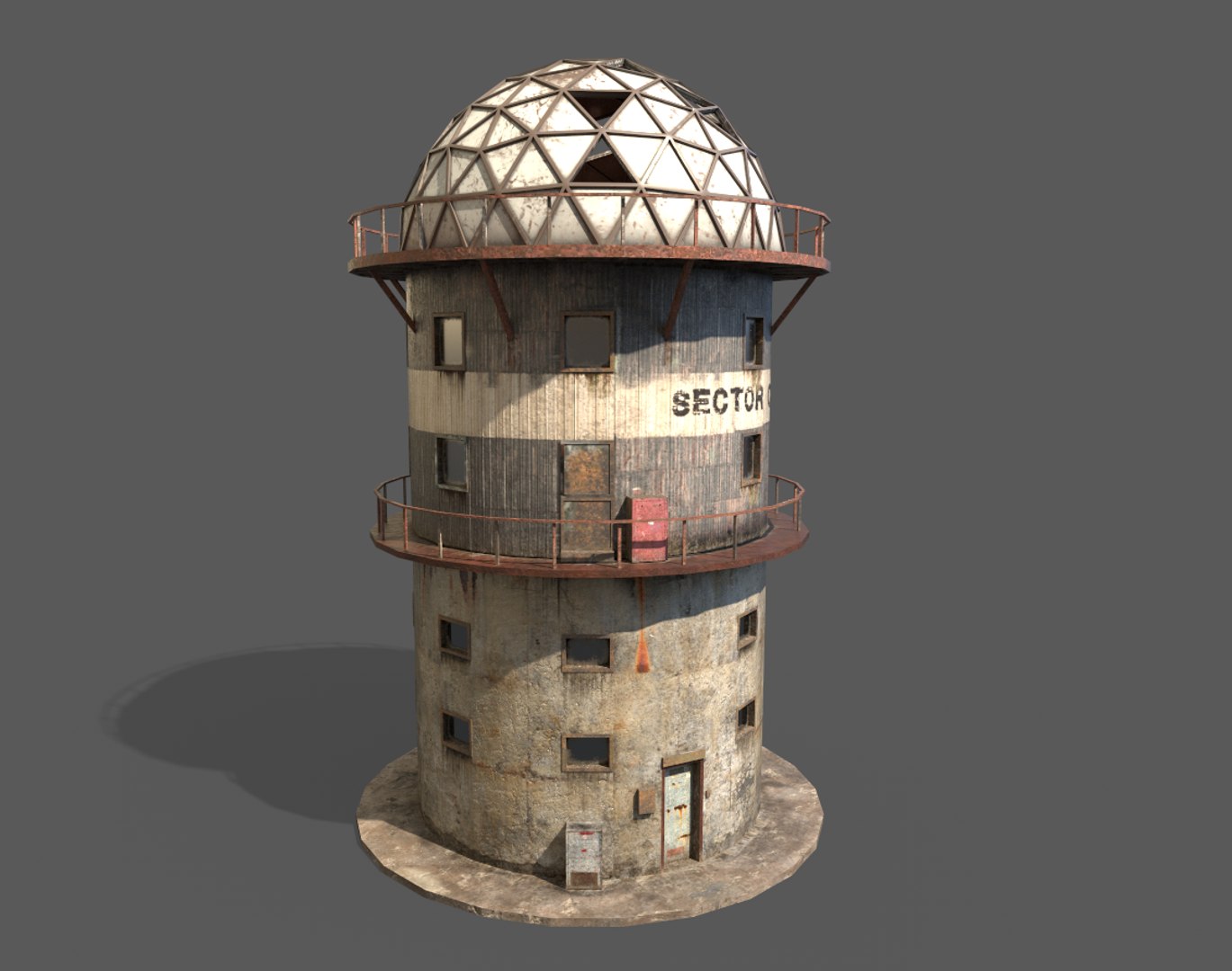 Abandoned Radar Building 3D Model - TurboSquid 1681936