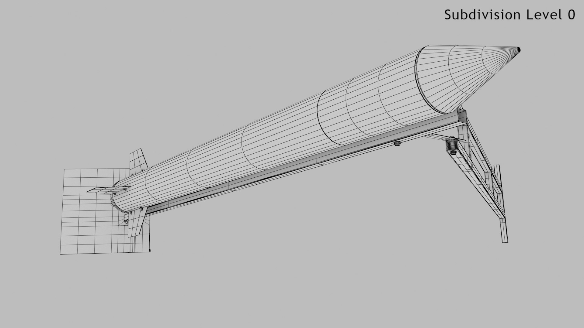 3D Model Qassam 3 Rocket With Launcher - TurboSquid 2147174