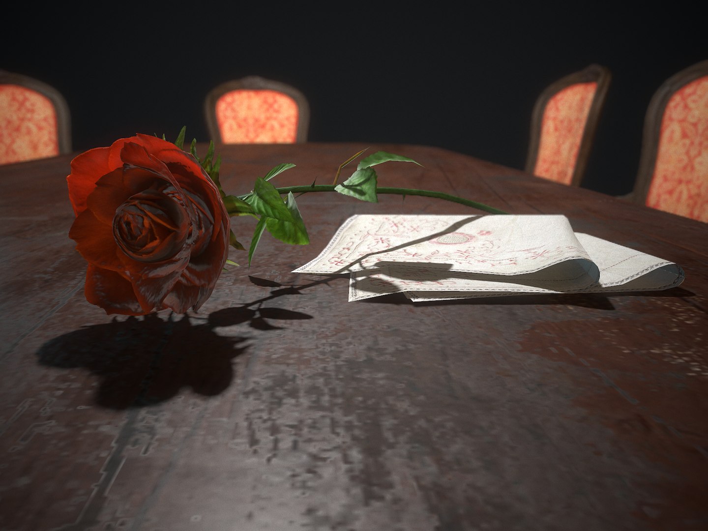 Table Wedding 3D Model - TurboSquid 1712288