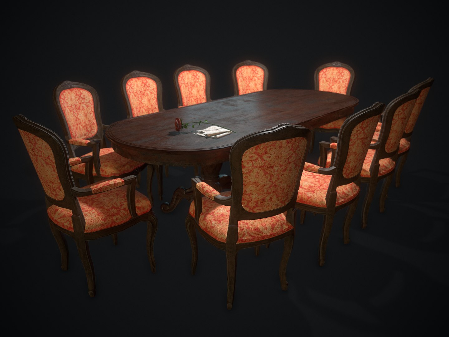 Table Wedding 3D Model - TurboSquid 1712288