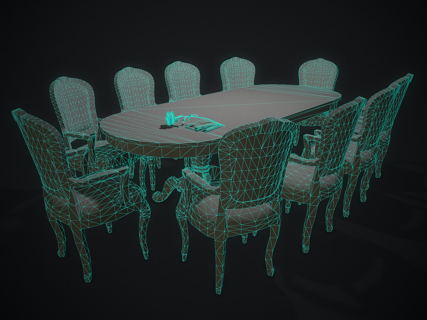 Table Wedding 3D Model - TurboSquid 1712288