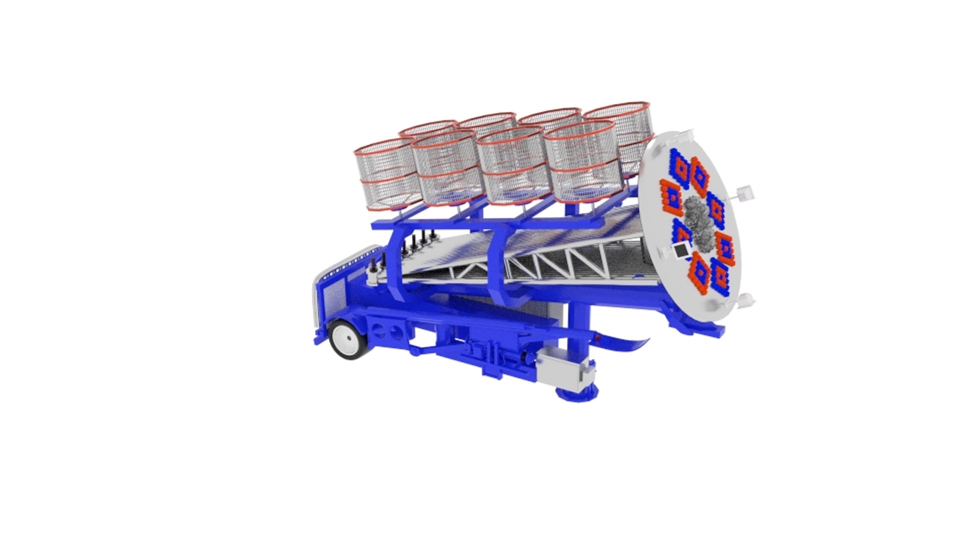 3D Model Trailer Carnival Spin Cage - TurboSquid 1208000