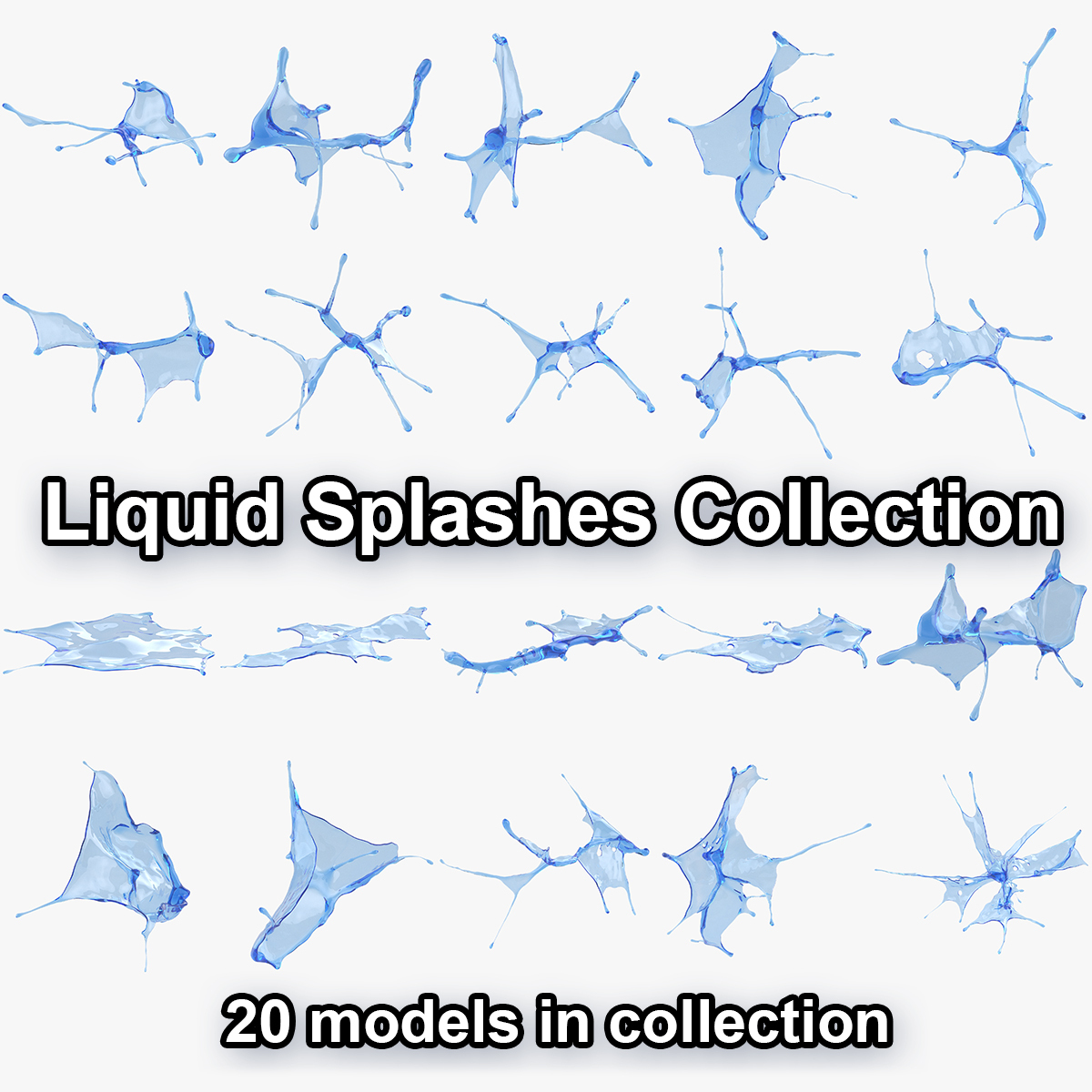 3D Liquid Splashes Collection - TurboSquid 1720284