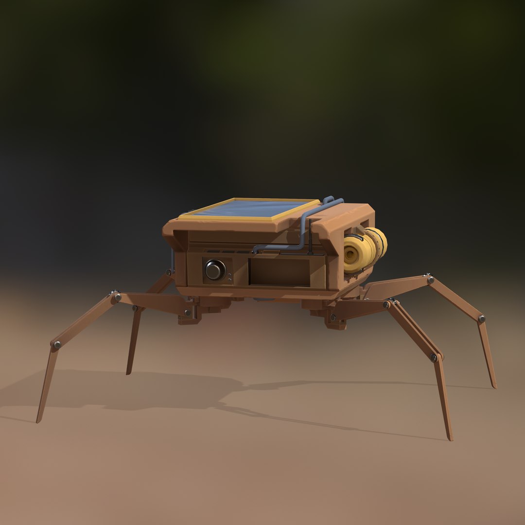 Robot-spider Desert Runner Stylized Low Poly Game Ready Model With PBR Textures 3D - TurboSquid ...