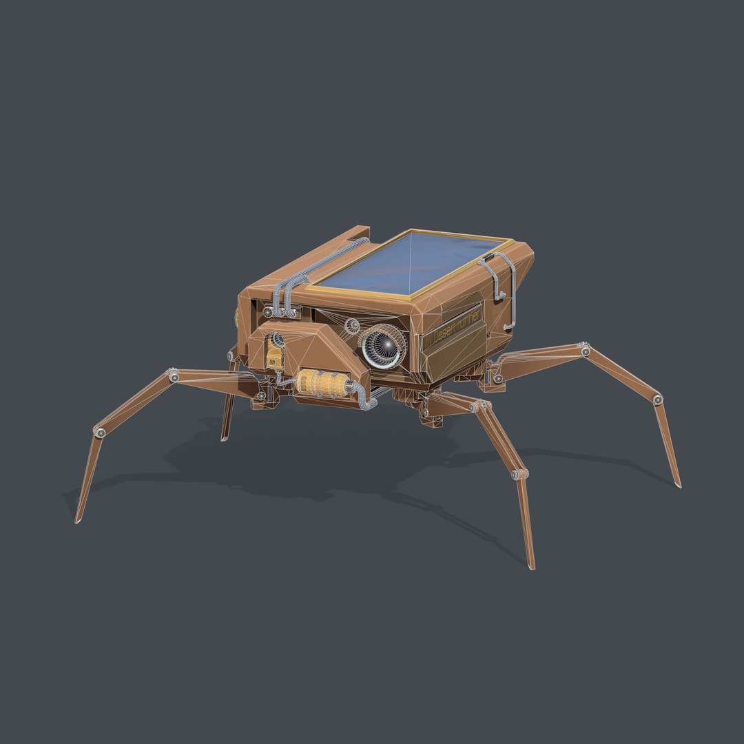 Robot-spider Desert Runner Stylized Low Poly Game Ready Model With PBR Textures 3D - TurboSquid ...
