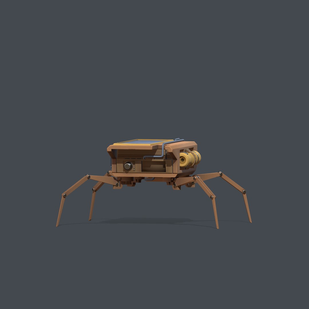 Robot-spider Desert Runner Stylized Low Poly Game Ready Model With PBR Textures 3D - TurboSquid ...
