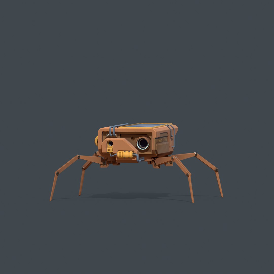 Robot-spider Desert Runner Stylized Low Poly Game Ready Model With PBR Textures 3D - TurboSquid ...