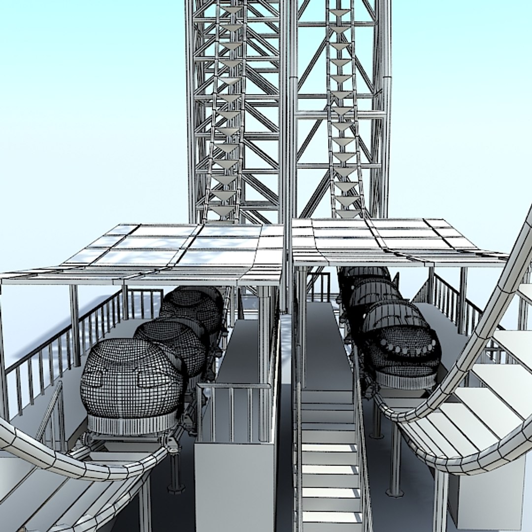 Vertical Rollercoaster 3D Model - TurboSquid 1249015