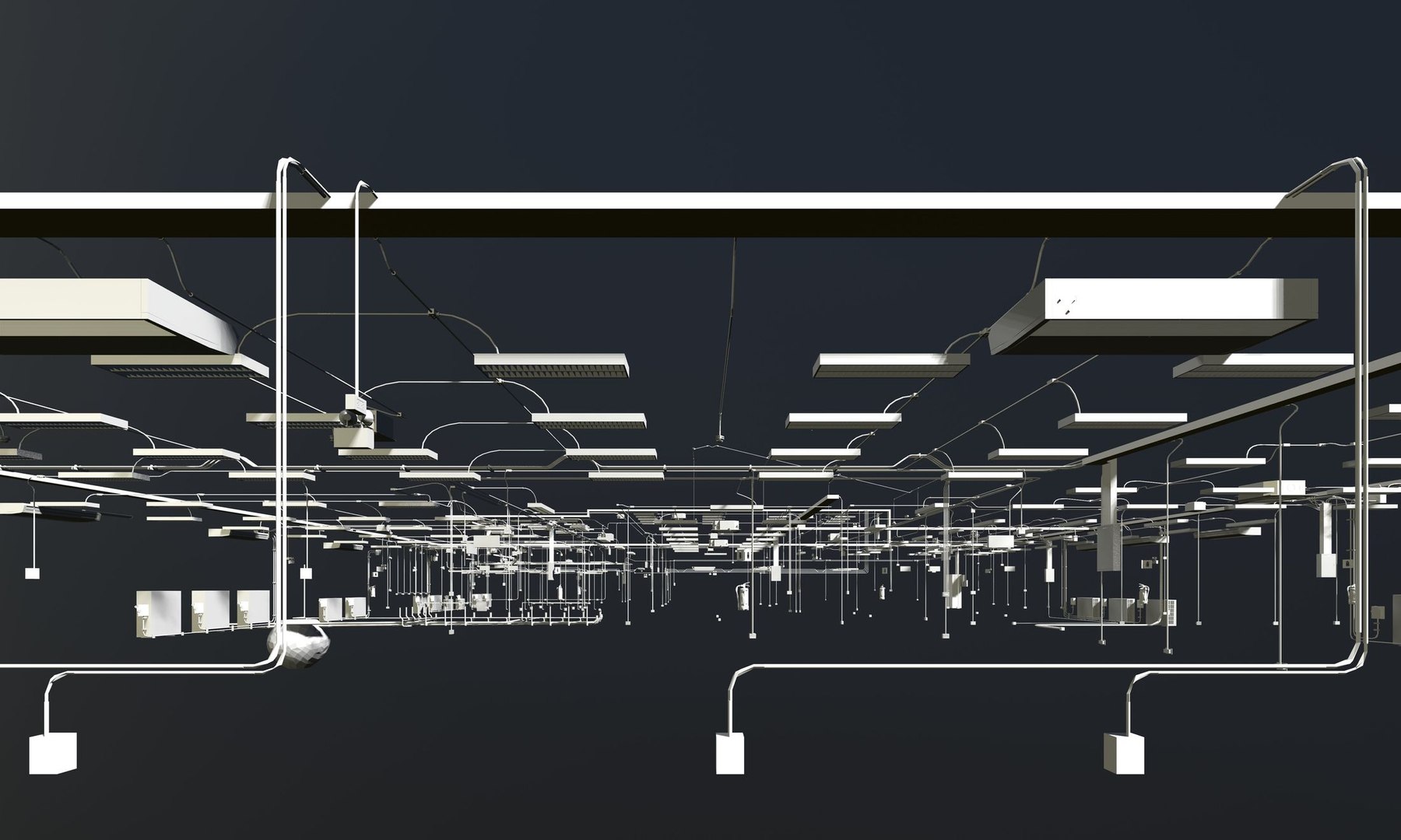 MEP Piping In Building 3D Model - TurboSquid 2074545
