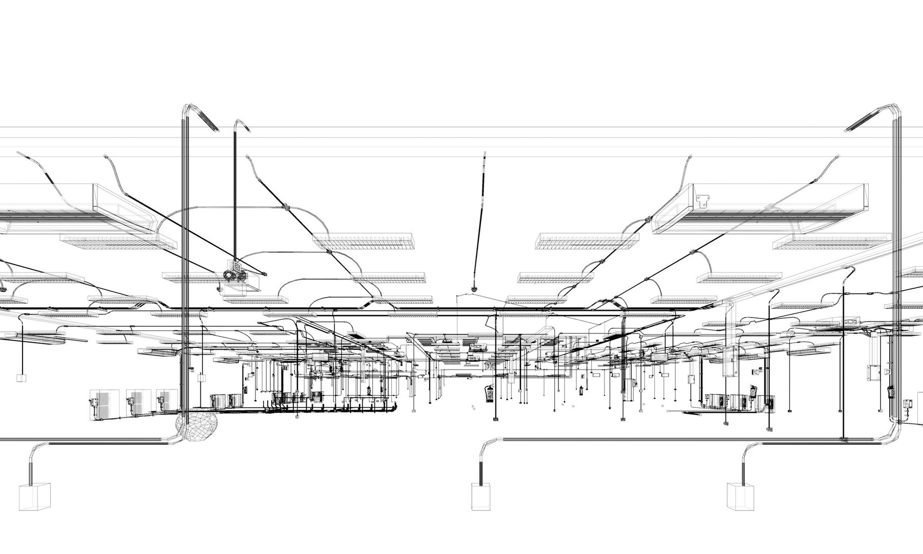 MEP Piping In Building 3D Model - TurboSquid 2074545