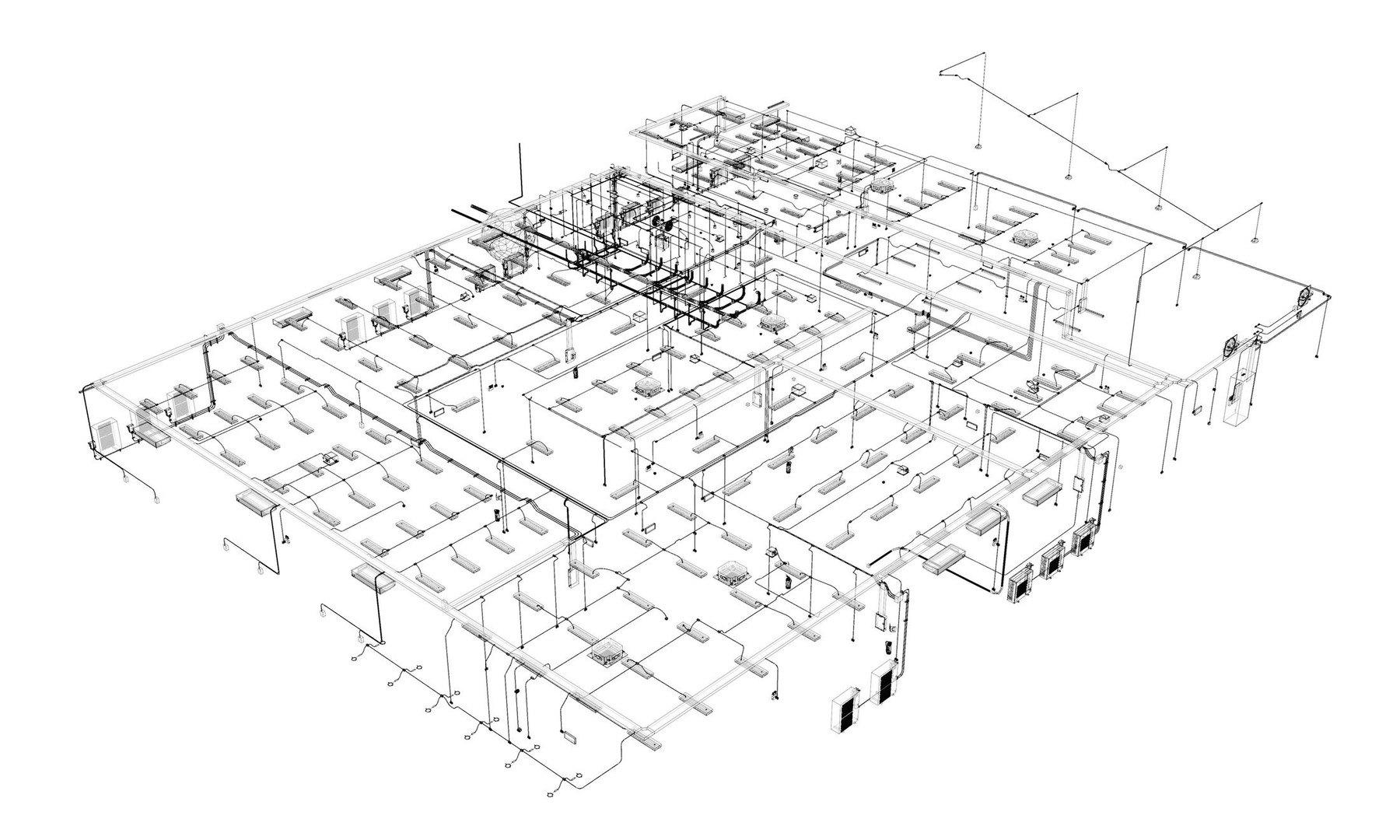 MEP Piping In Building 3D Model - TurboSquid 2074545