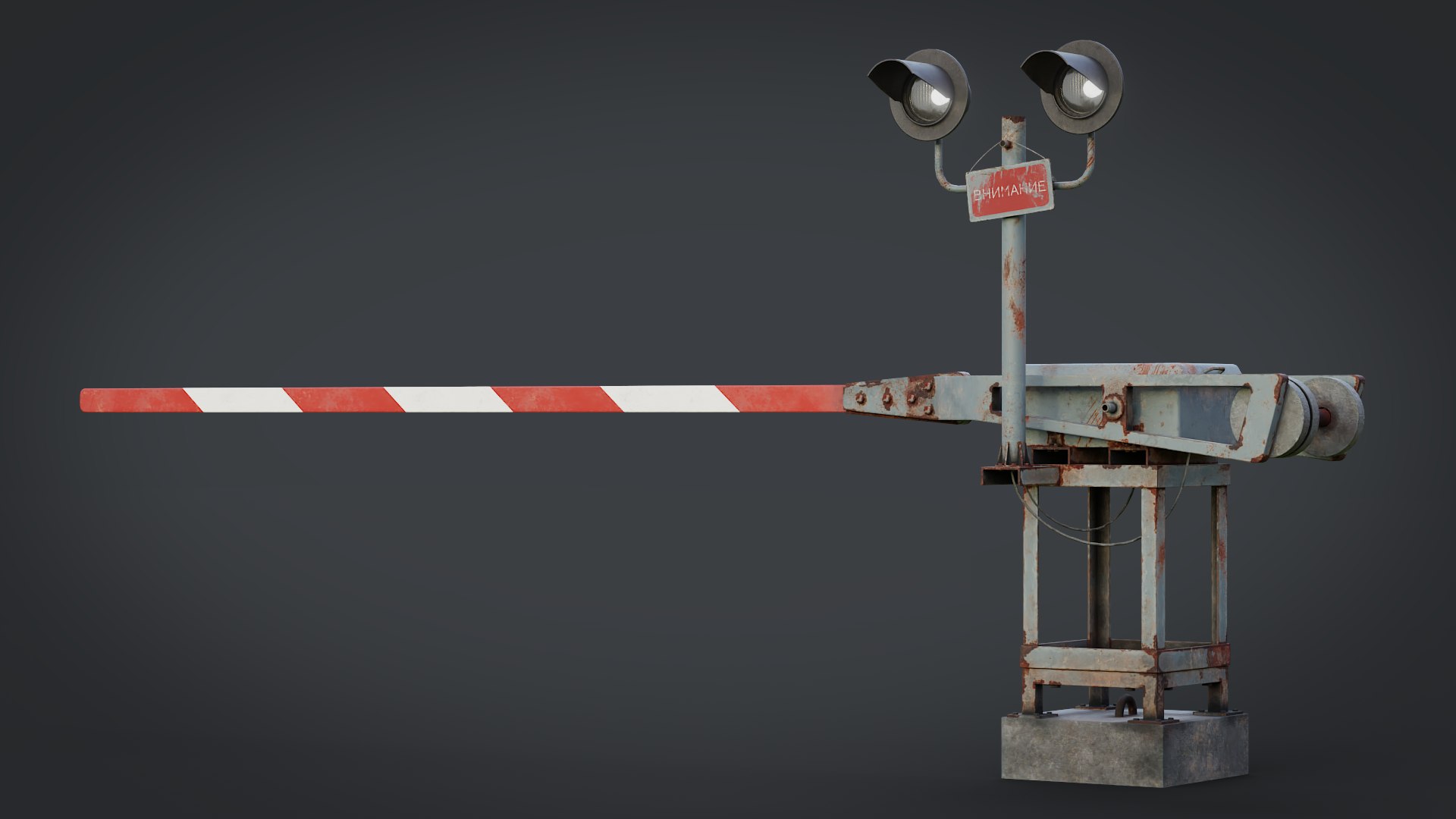3D Model Rigged Railway Barrier GameReady LODs - TurboSquid 1824076