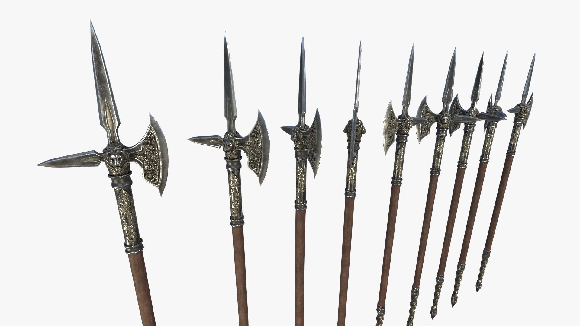 Fantasy Spear RPG Halberd Halbard Halbert Swiss Voulge Yue Bardiche ...