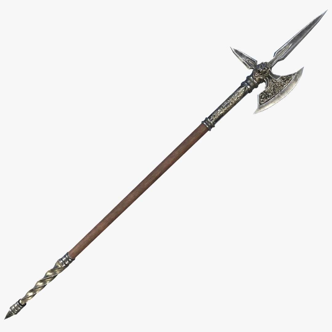Fantasy Spear RPG Halberd Halbard Halbert Swiss Voulge Yue Bardiche Polearm PoleAxe Spear Axe ...