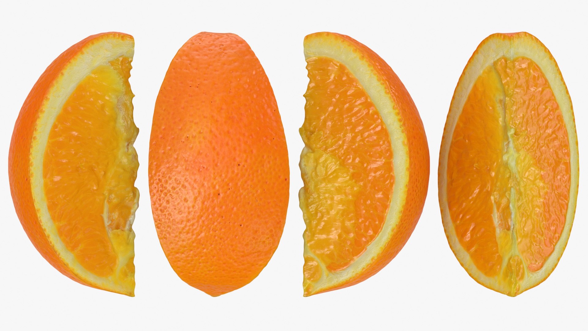 Orange Slice 2 3D Model - TurboSquid 2236433