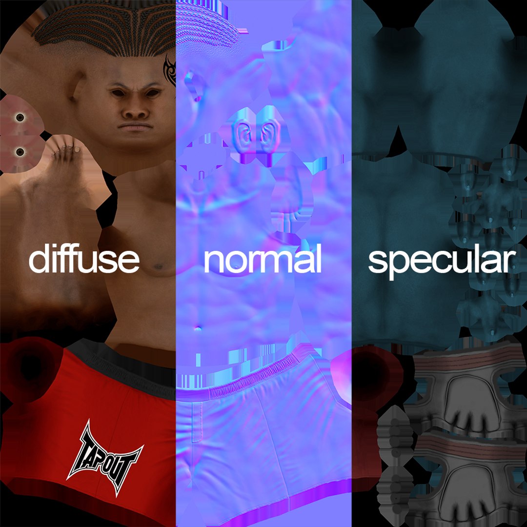 Real-time Ufc Boxer 3d Model