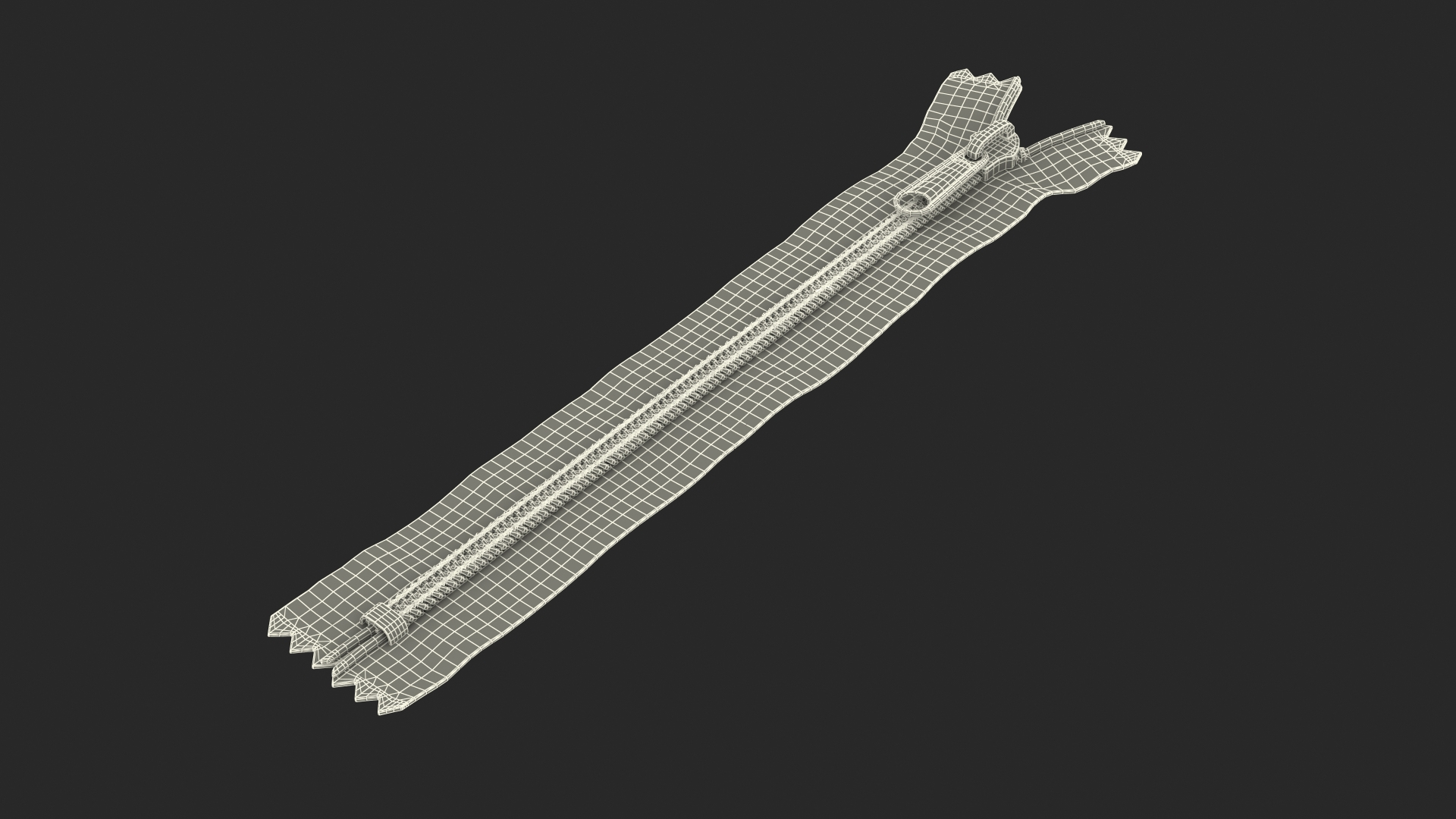 Nylon Coil Zipper With Stopper Black 3D - TurboSquid 1812128